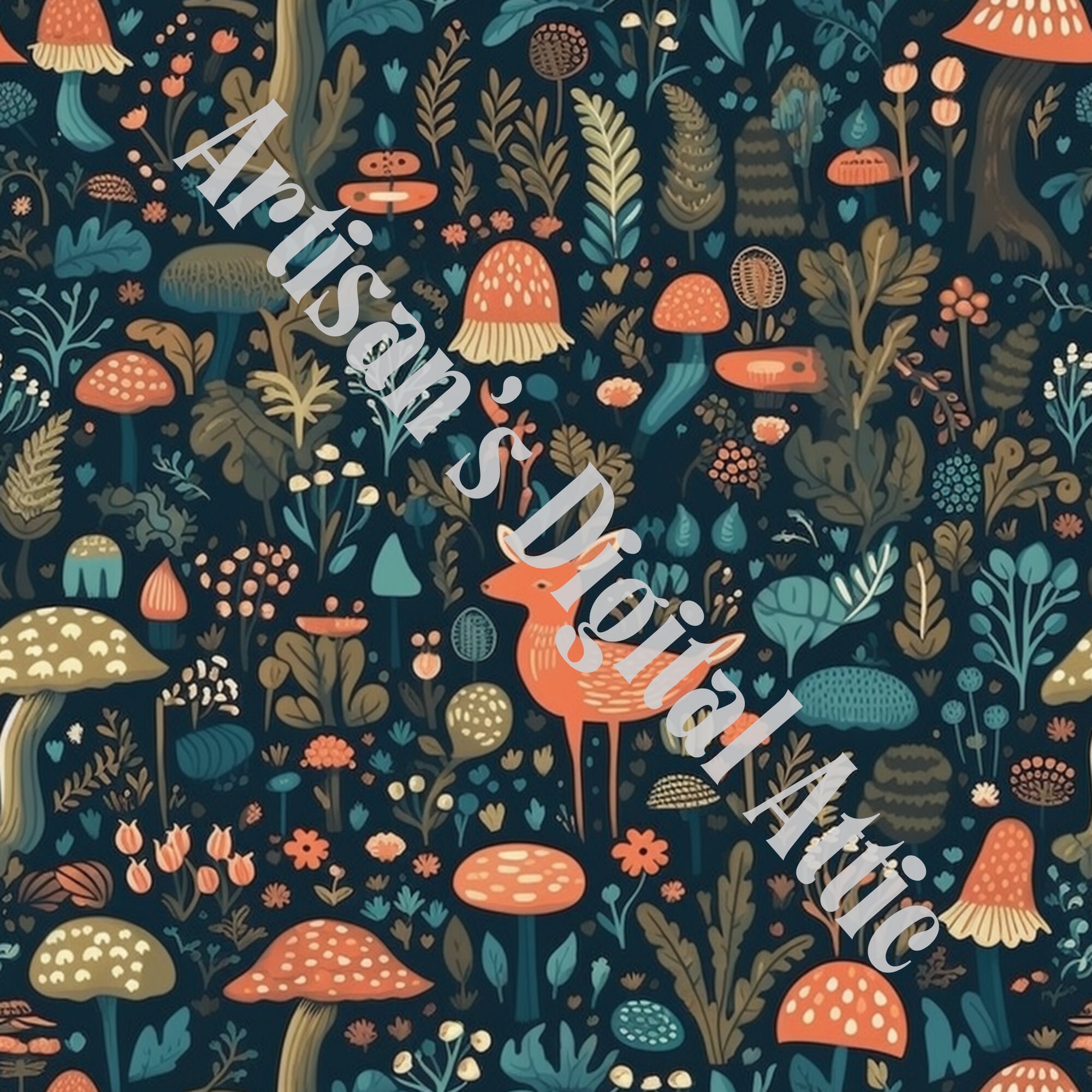Enchanted Forest Seamless Digital Paper - Instant Download for Craft ...