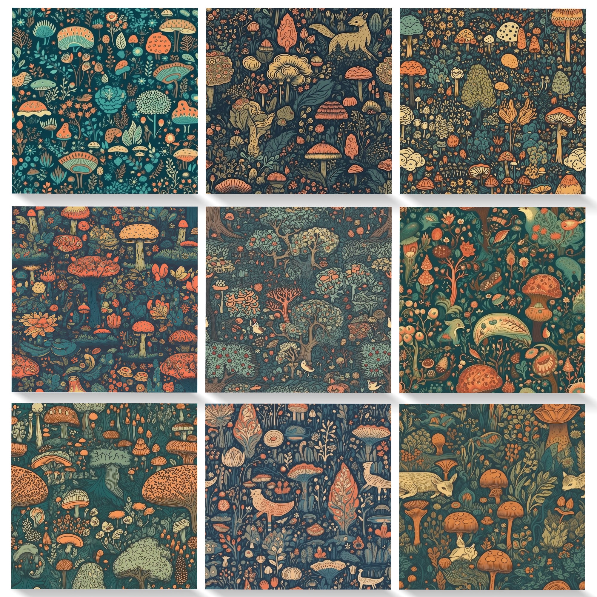 Enchanted Forest Seamless Digital Paper - Instant Download for Craft ...