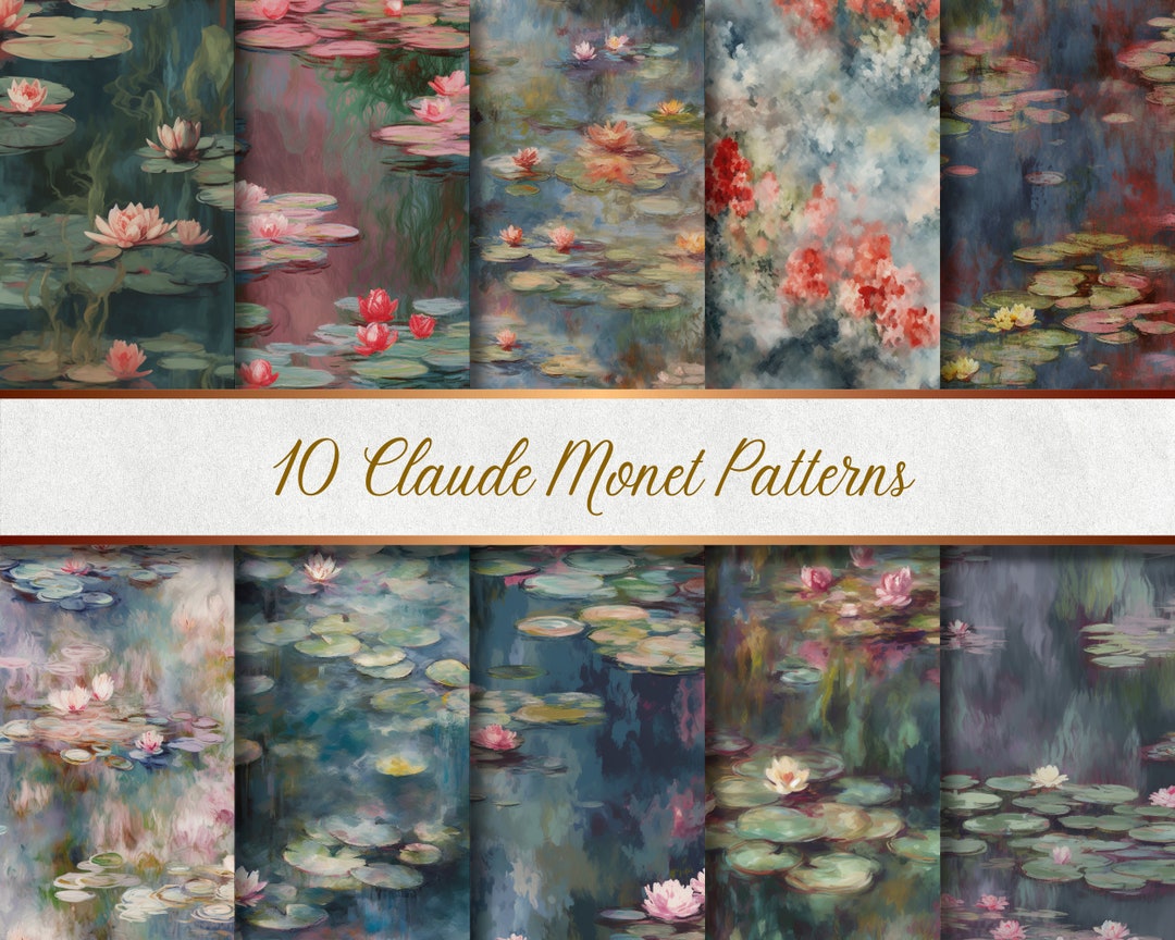 10 Claude Monet Seamless Patterns 10 Claude Monet Seamless Patterns - Etsy