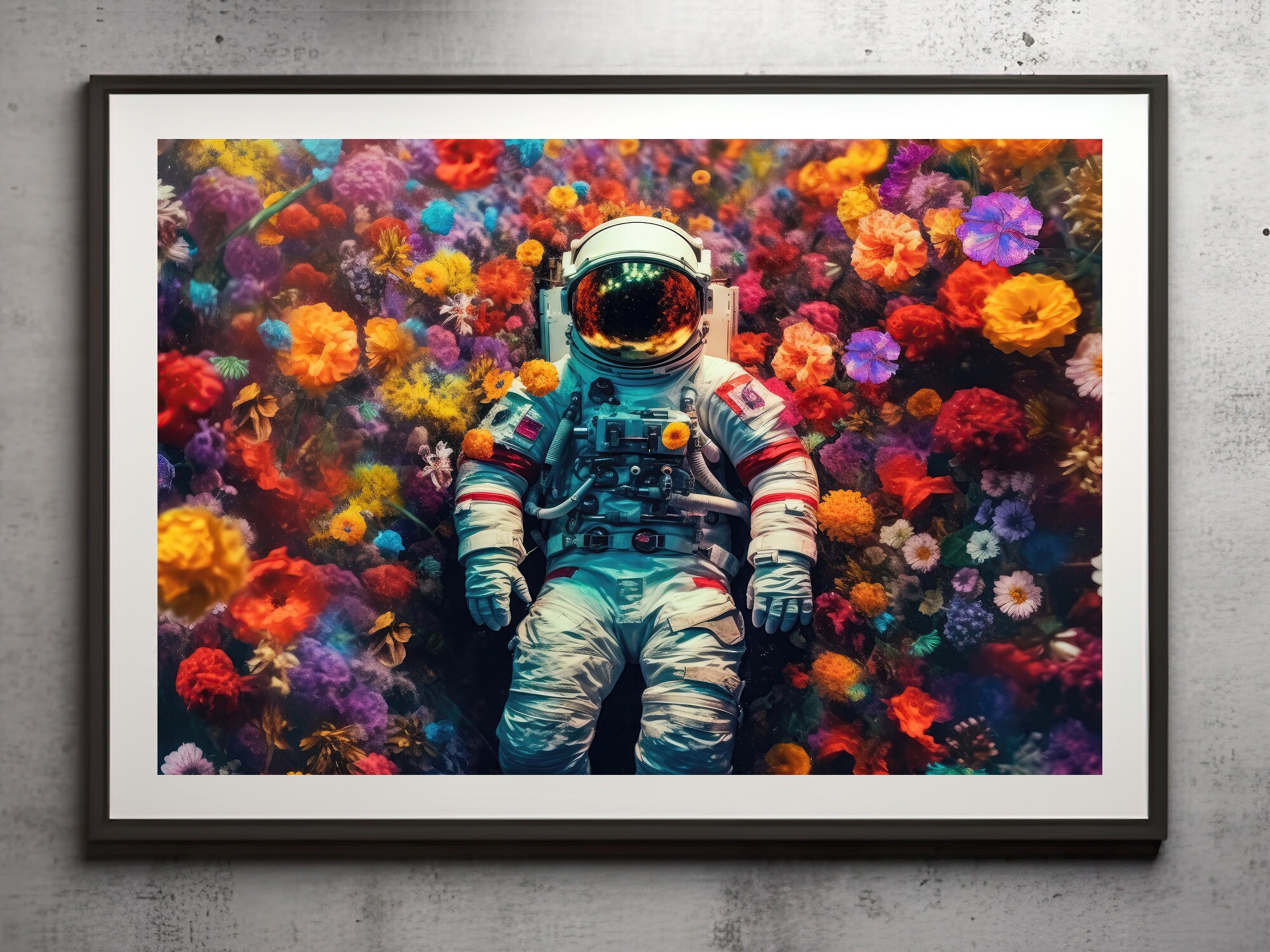 Astronaut in Flowers | Astronaut | Floral Art | Space | Digital Art ...