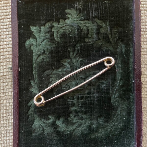 Antique Gold Safety Pin - Etsy