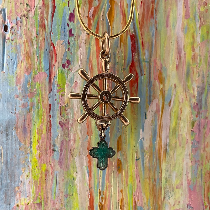 Ship Wheel Charm - Etsy