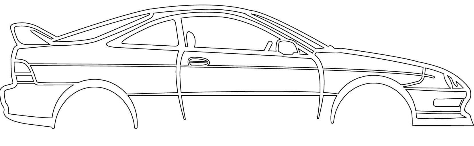 Honda Integra Car Dxf File, Car Vector Art, Car Laser Cut, Downloadable ...