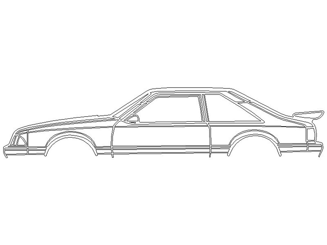 Mustang Foxbody Hatch Car Dxf File Vector Art Laser Cut - Etsy Canada