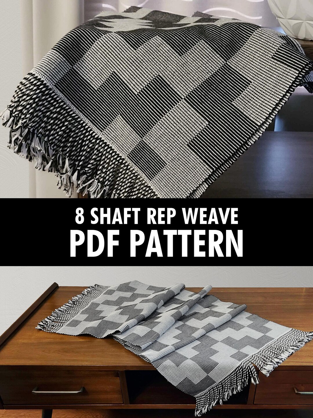 Giant Twill Illusion Rep Weave Table Runner: 8 Shaft Pdf Weaving ...