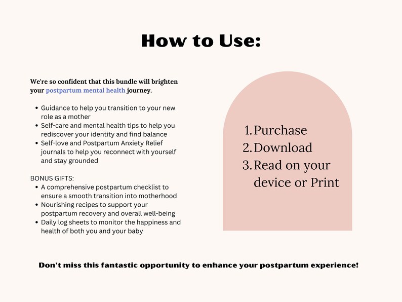New Mom Mental Health Bundle, Postpartum Journal, Postpartum Book, New ...