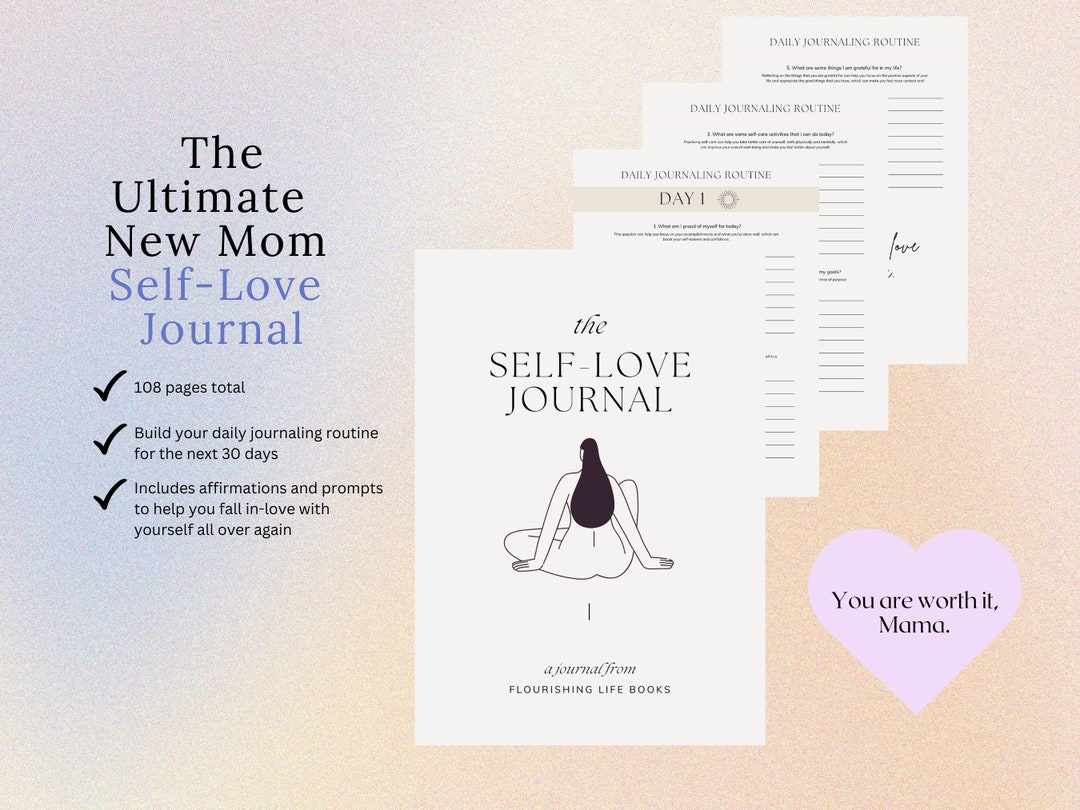 Self Love Journal, Postpartum Journal, New Mom Care Package, New Mom ...