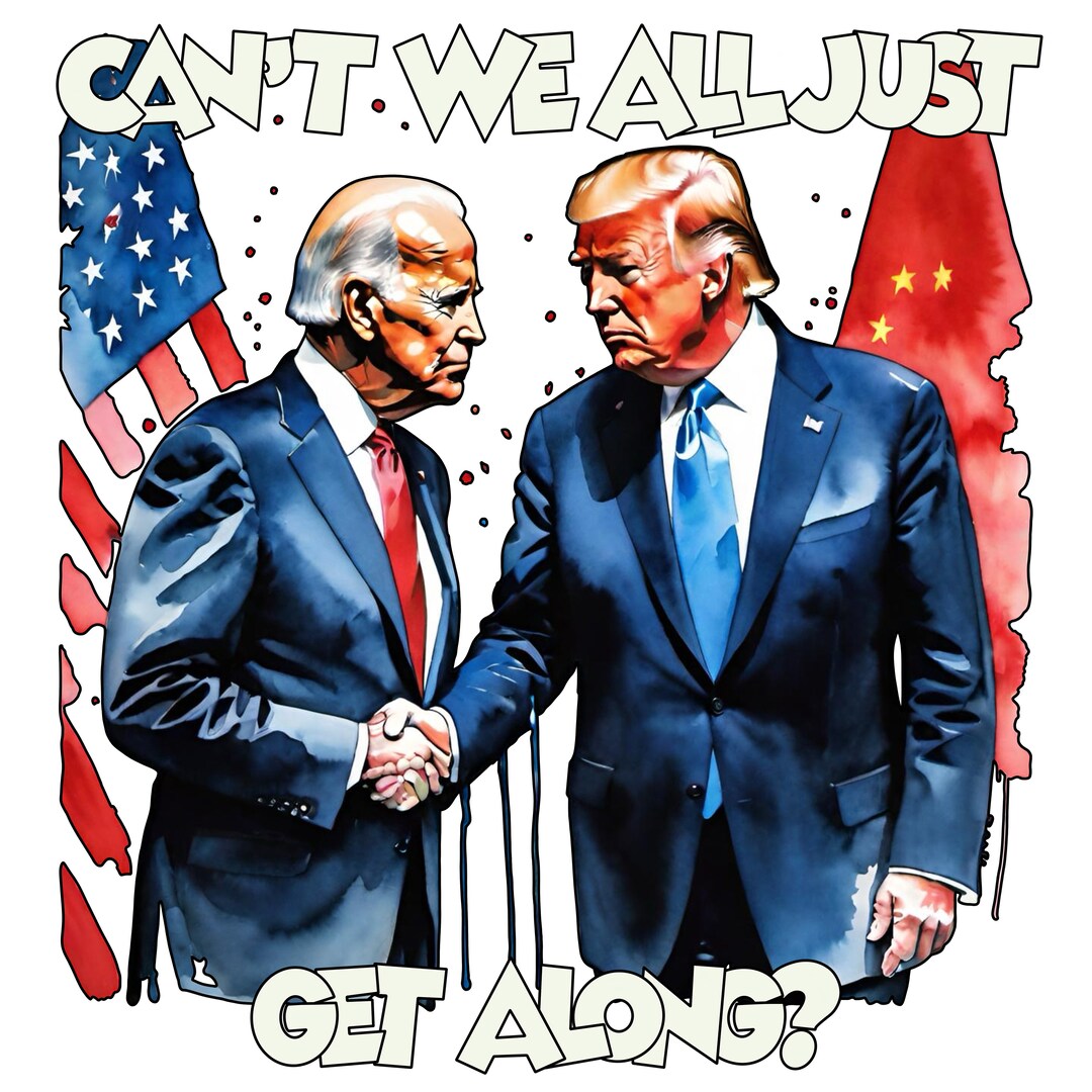 Trump Biden Get Along Sublimation DTF DTG Image - Etsy