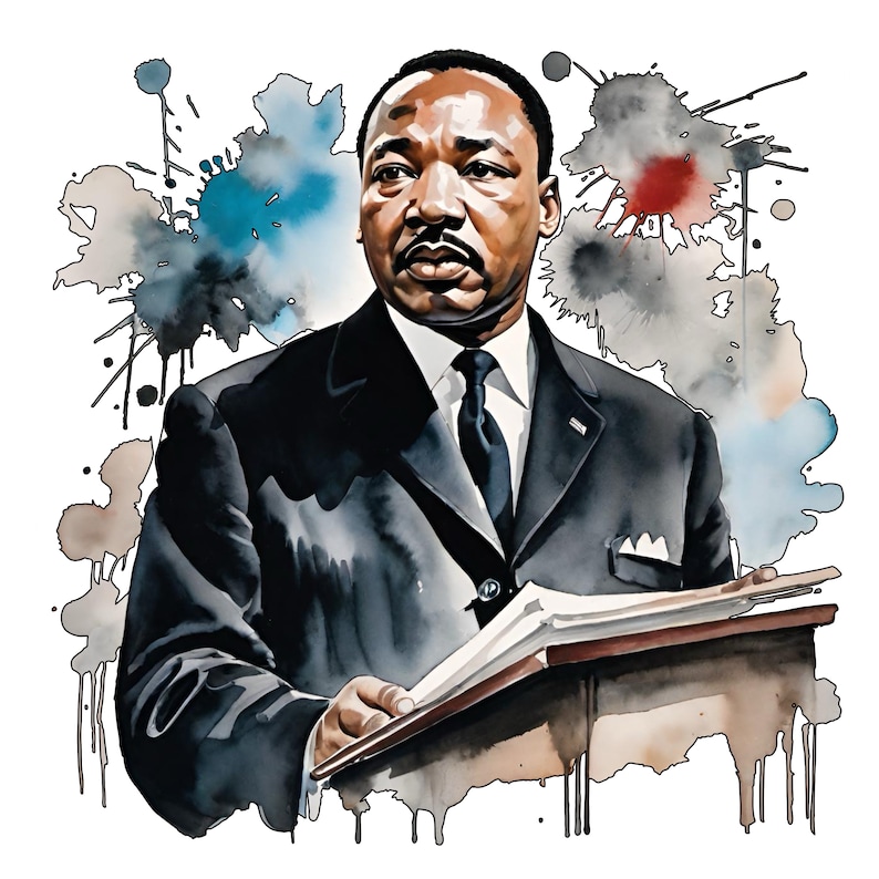 Martin Luther King Jr MLK Sublimation DTF DTG Image - Etsy
