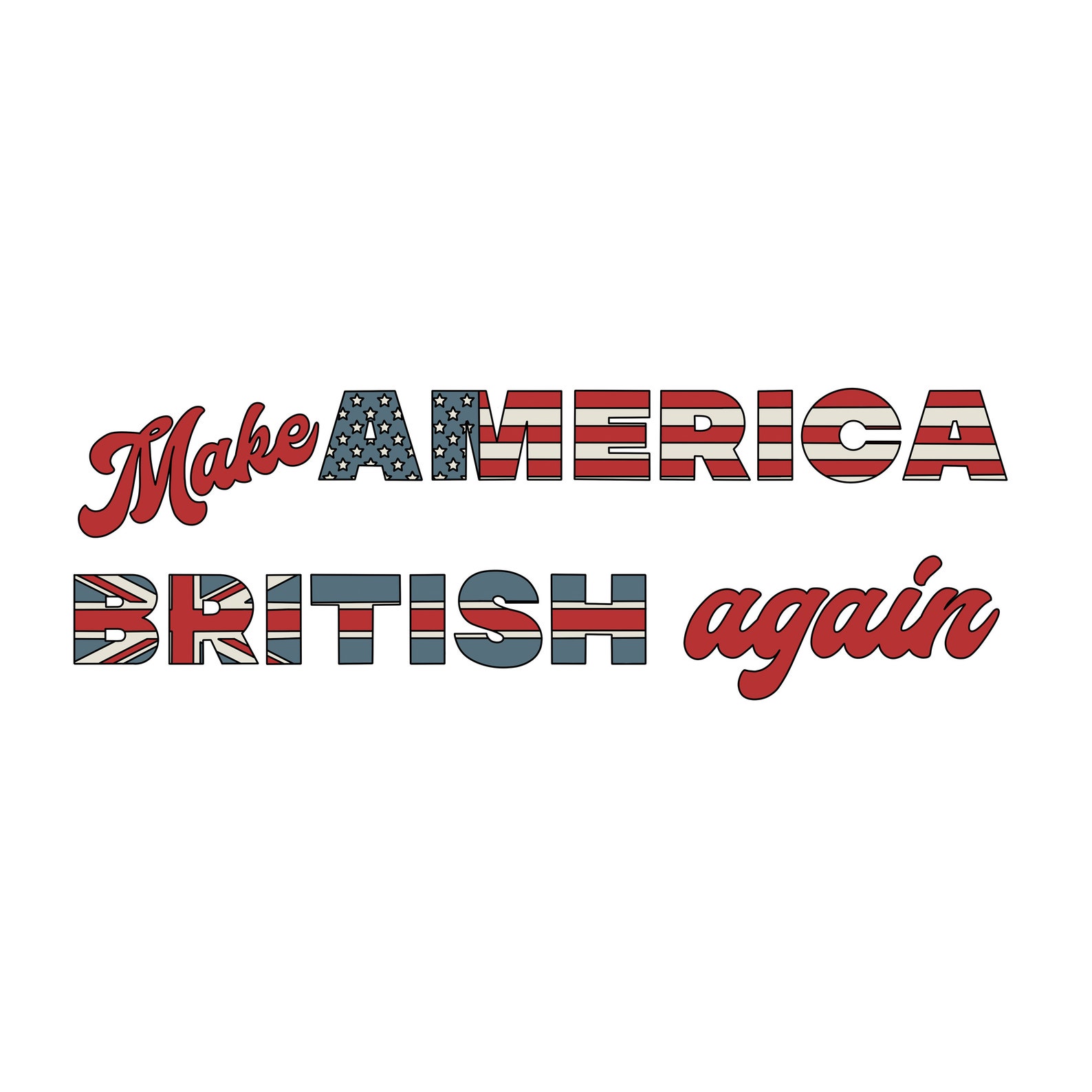 Make America British Again Sublimation DTF DTG Image - Etsy
