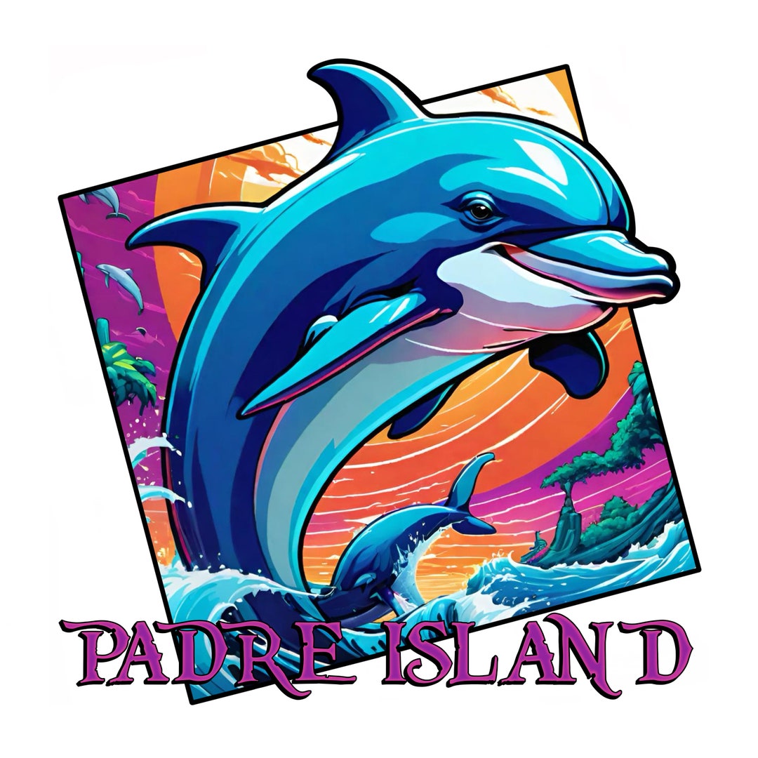 Padre Island Dolphins Sublimation DTF DTG Image - Etsy