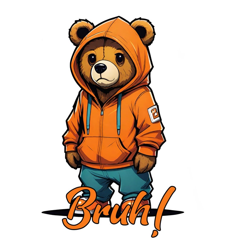 Teddy Bear Bruh Sublimation DTF DTG Image - Etsy