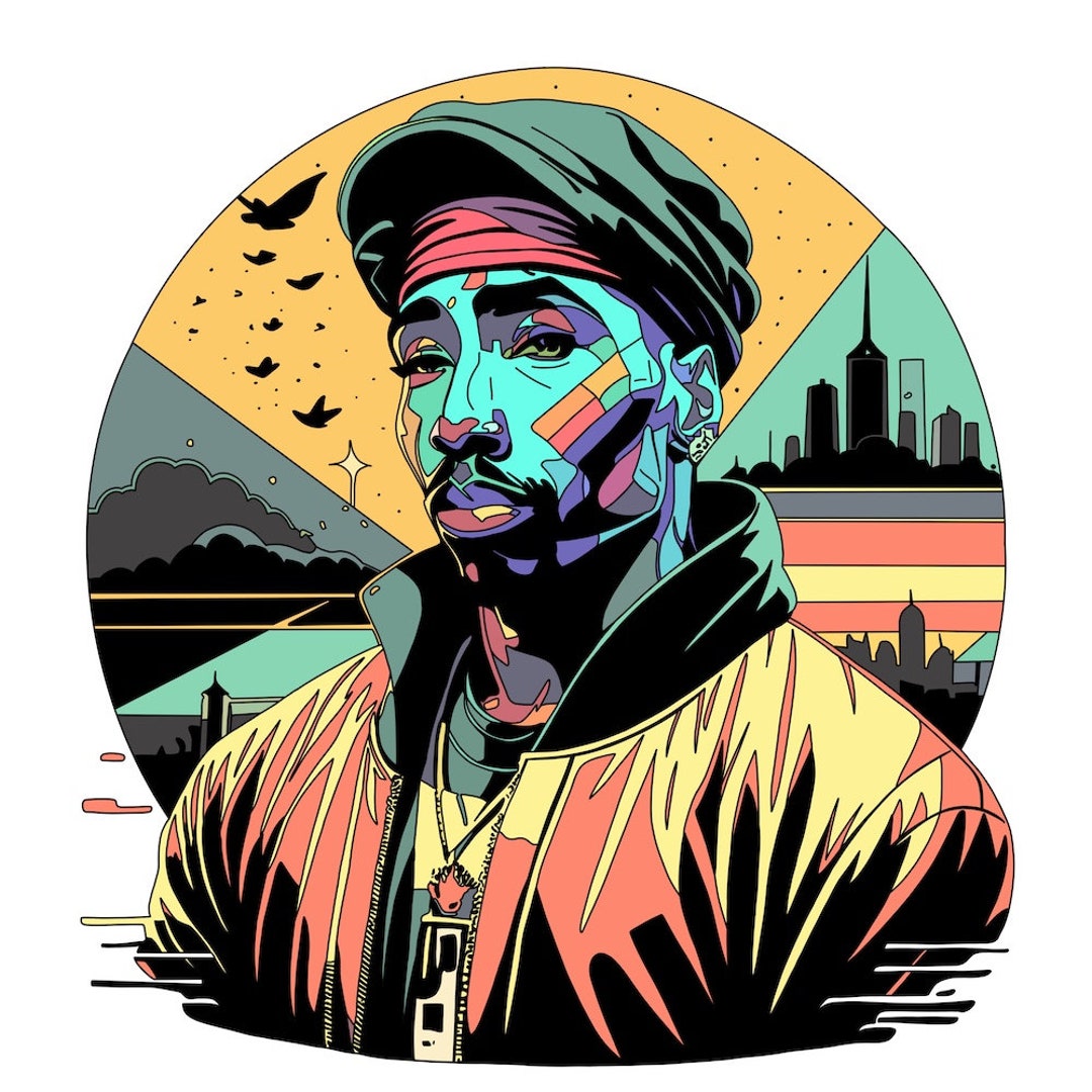 Tupac Shakur Sublimation DTF DTG Image - Etsy