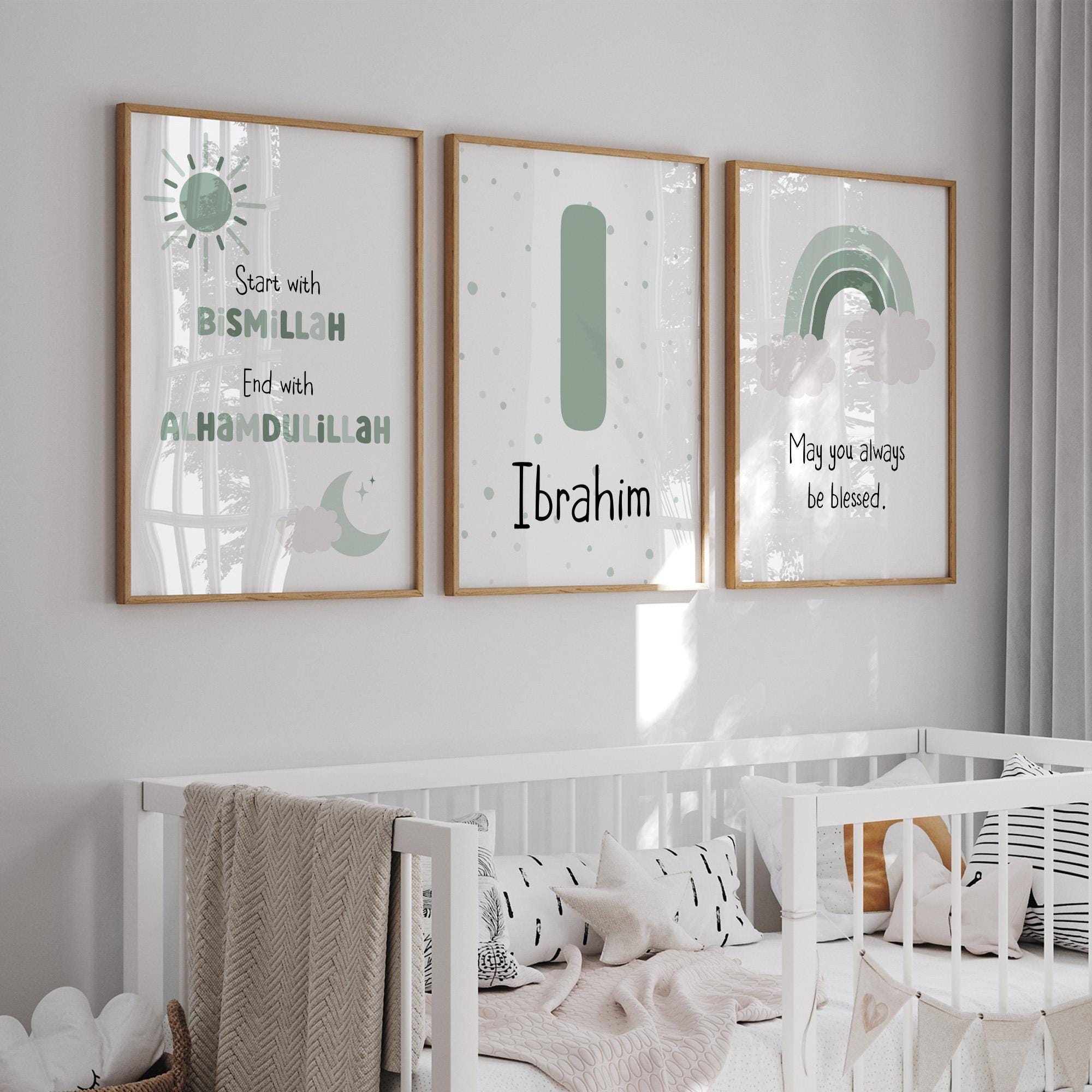 Islamic Wall Art Posters for Children, Personalised Eid Gifts for Kids ...