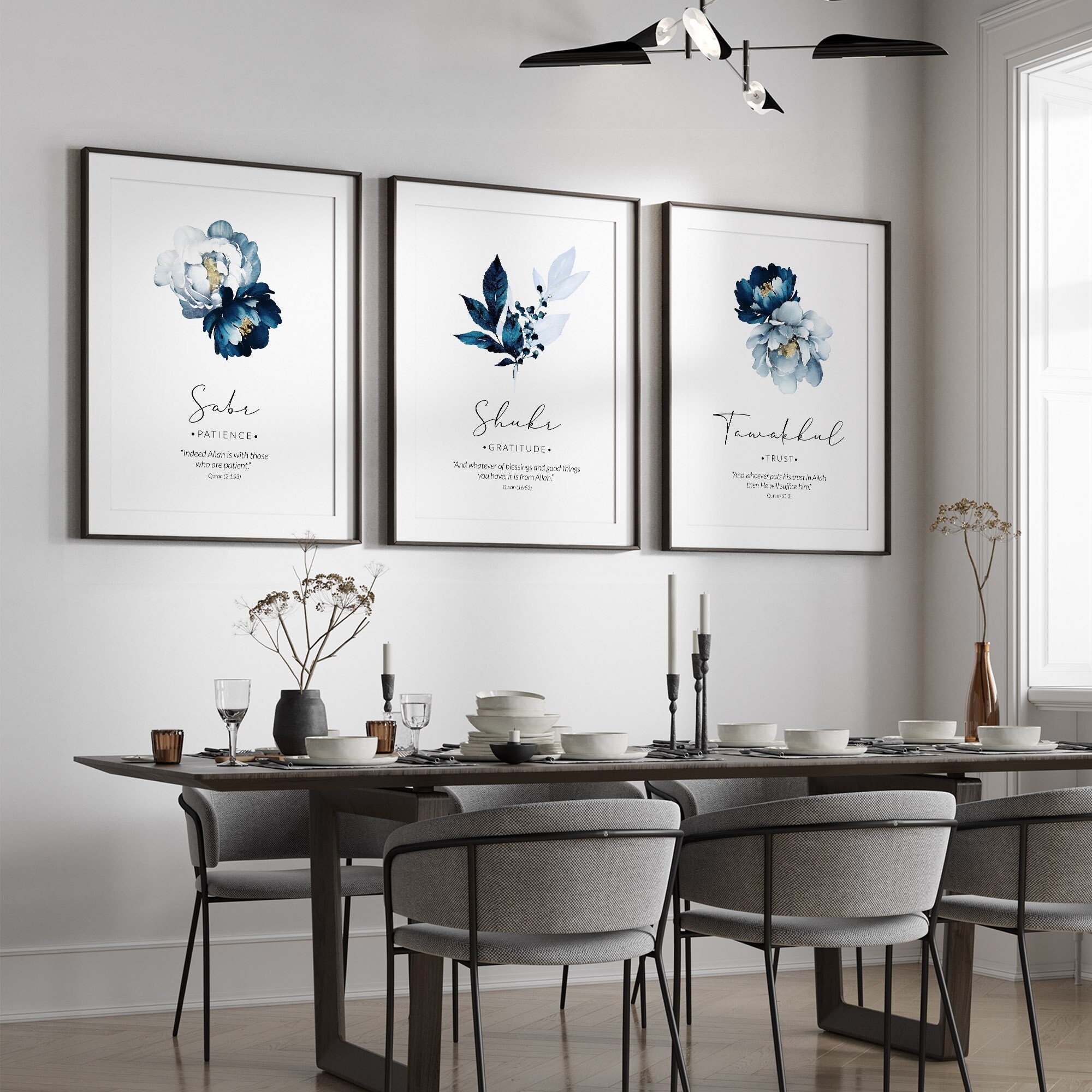 Islamic Wall Art, Islam Posters & Prints Set, Muslim Decor, Eid Gifts ...