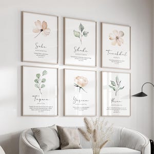 Islamic Gallery Wall Art, Set of 6 Muslim Posters and Prints With Sage ...