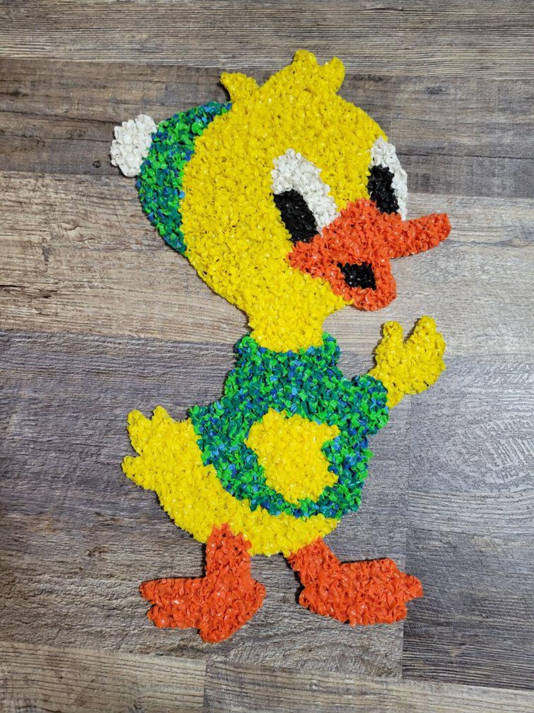 Vintage Popcorn Melt Duck-easter-wall Decor-melted Plastic-farm-yellow ...
