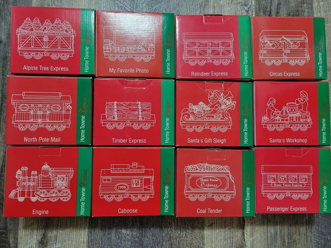 Vintage 1998 Hometowne Express Jcpenney Christmas Train Lot of 12 ...