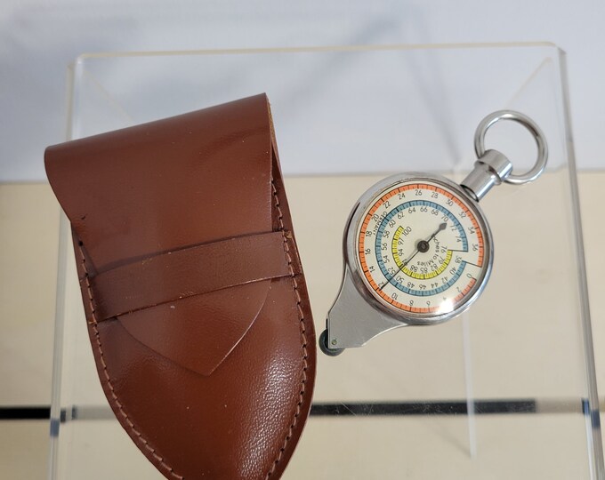 Map Measuring Tool Vintage With Leather Carrying / Storage Case Made in ...