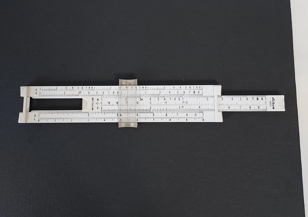 Pickett Slide Rule 160 Microline Ruler Vintage Math Includes Leather ...