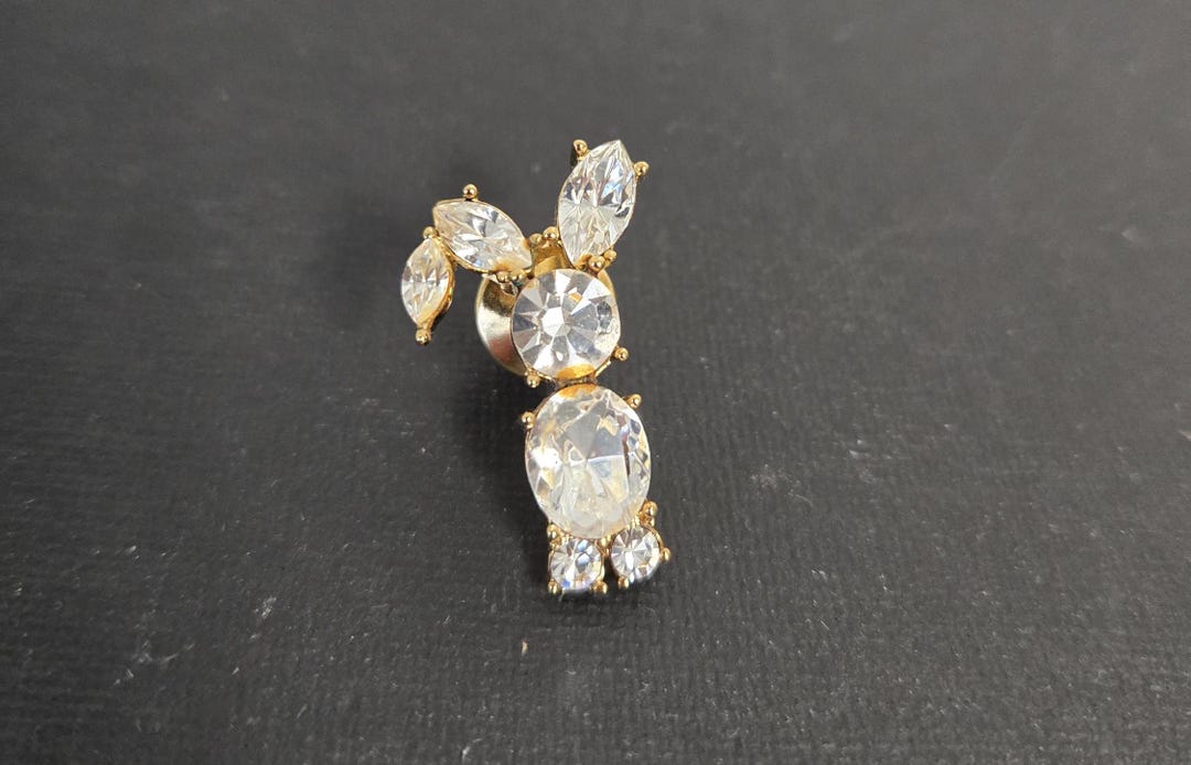 Vintage Rabbit/bunny Pin-rhinestones-unique-easter-animal-sparkly-gift ...