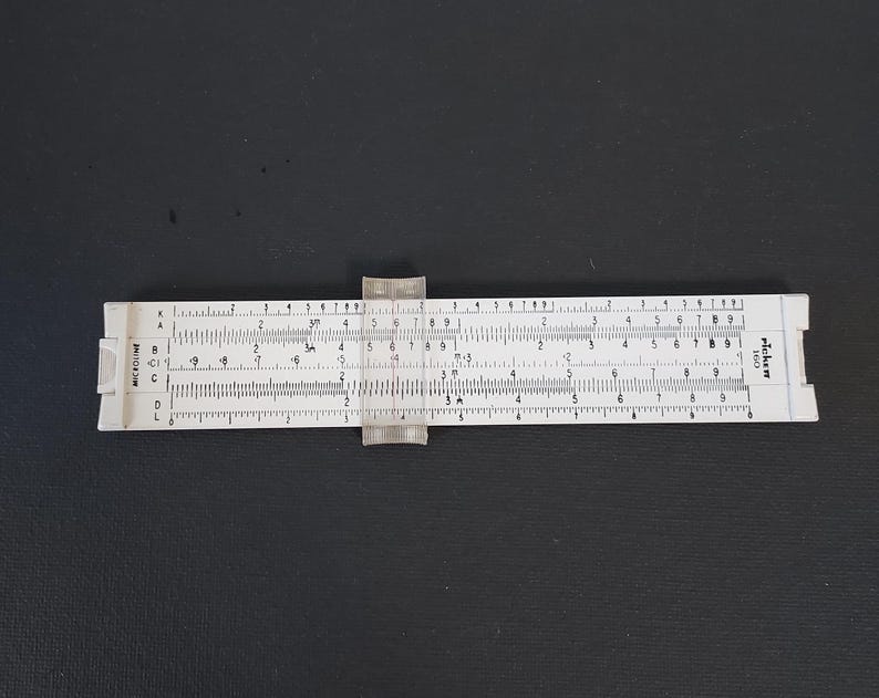 Pickett Slide Rule 160 Microline Ruler Vintage Math Includes Leather ...