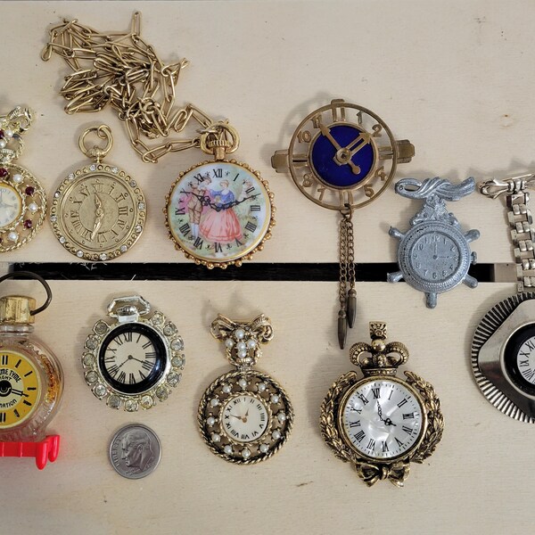 Working Clock Necklace - Etsy