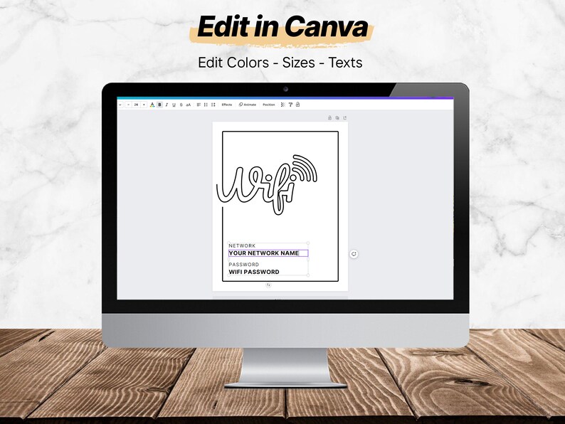 Printable Wifi Password Sign, Wifi Template, Wifi Info Sheet, Airbnb ...