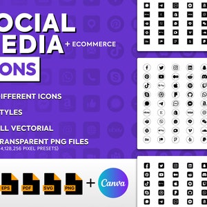 Vectorial Social Media Transparent Icons SVG Mega Bundle, Ai, Instagram ...