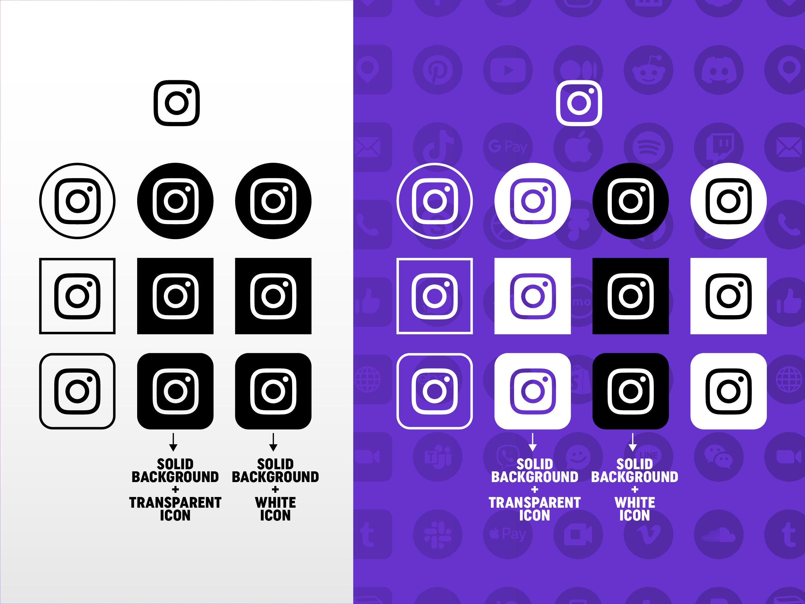 Vectorial Social Media Transparent Icons SVG Mega Bundle Ai - Etsy UK