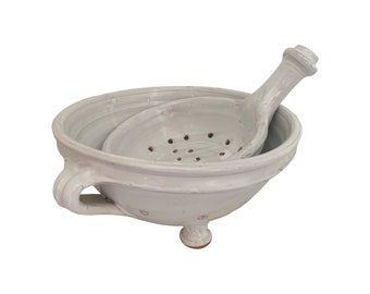 Ceramic Strainer/colander Bright Colour Stripes - Etsy