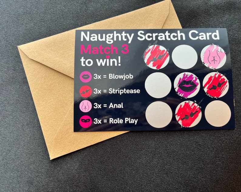Naughty Scratch Card for Him, Couples Scratch Card Gift, Gift for Him ...