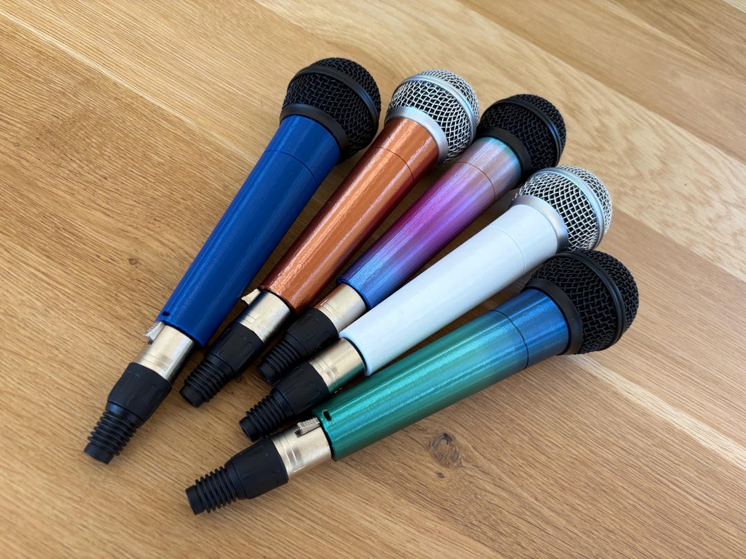 3d-printed Microphone Prop, Fake Mic for Parties, Costumes, Karaoke ...