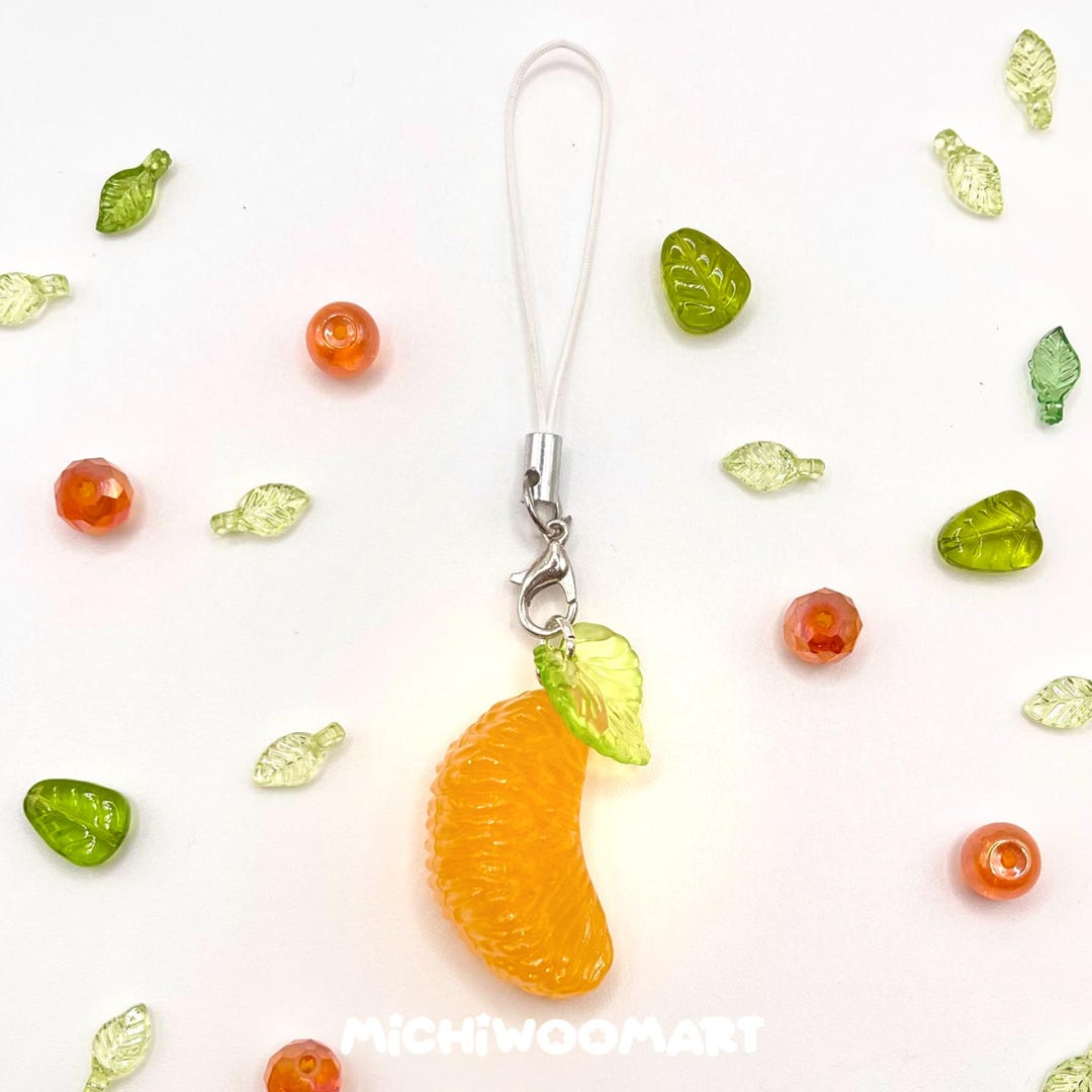Tangerine Fruit Keychain/phone Charm (hand-made) - Etsy