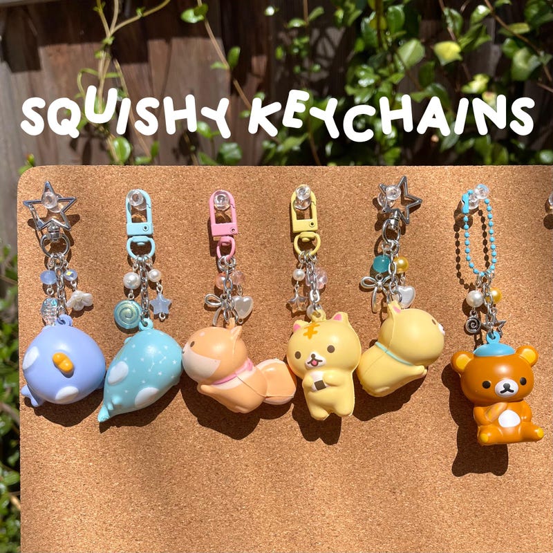 Squishy Keychain - Etsy