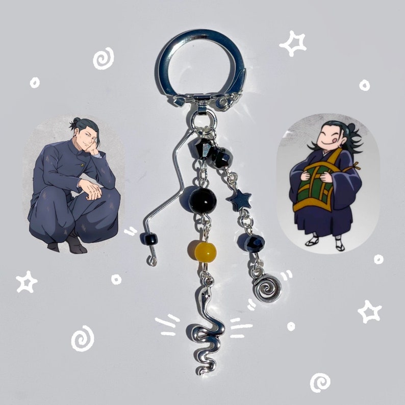 Gojo Satoru X Geto Suguru Inspired Beaded Keychain hand-made - Etsy