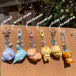 Kawaii Squishy Plush Animal Keychains/phone Charms (hand-made) - Etsy