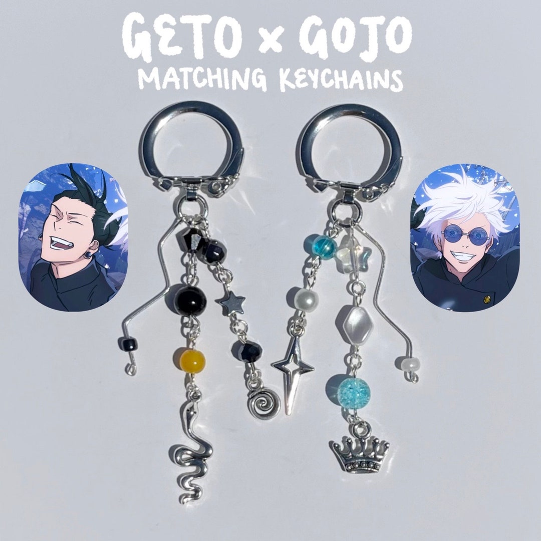 Gojo Satoru X Geto Suguru Inspired Beaded Keychain hand-made - Etsy ...