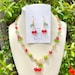 Fruit Earrings and Necklaces (hand-made) | Strawberry, Cherry, Orange ...