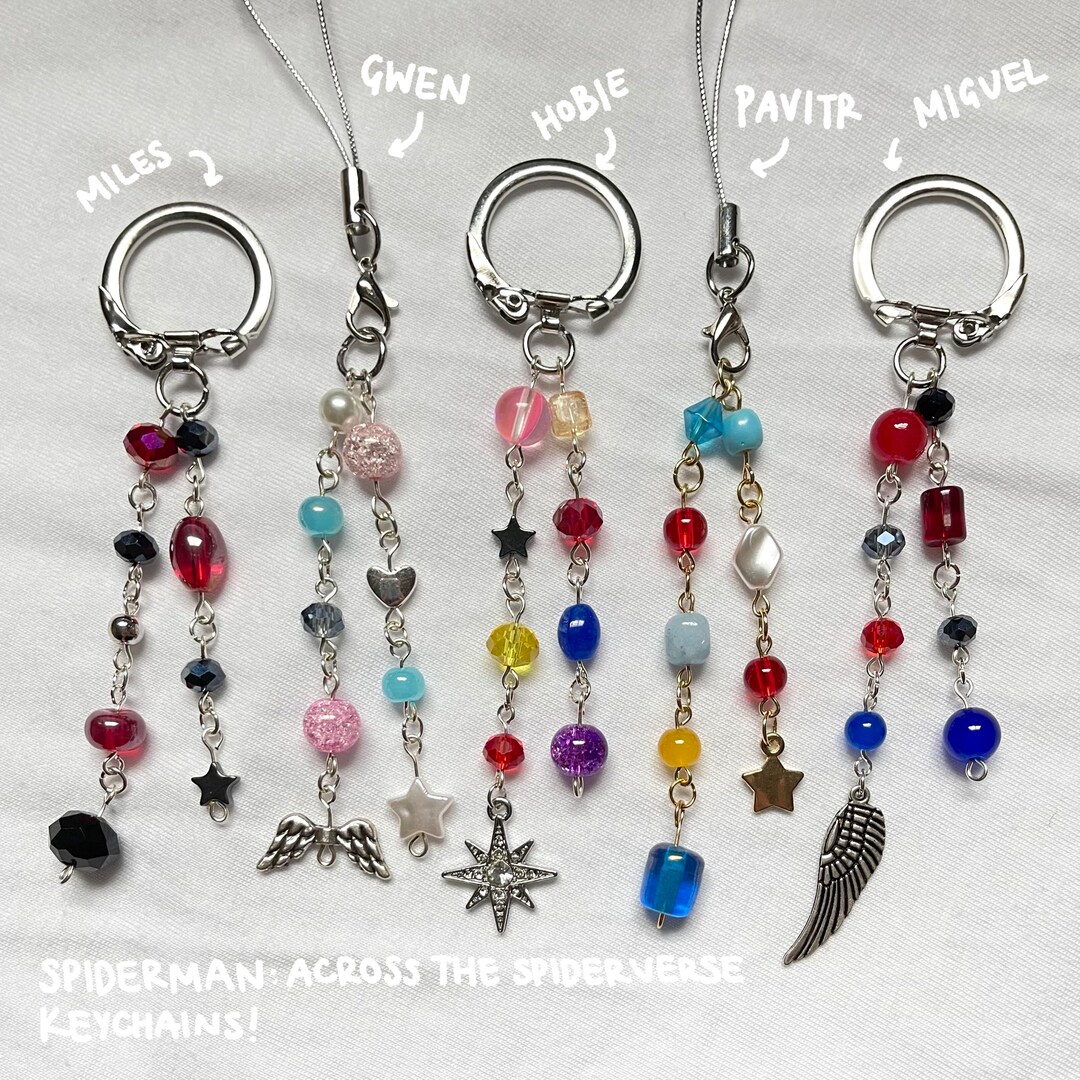 Spider-man: Across the Spiderverse Keychains hand-made - Etsy