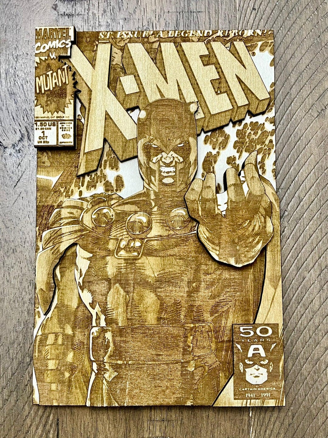 3D Wooden Comic Book Cover – X-men, Batman, Iron Man | Laser Engraved ...