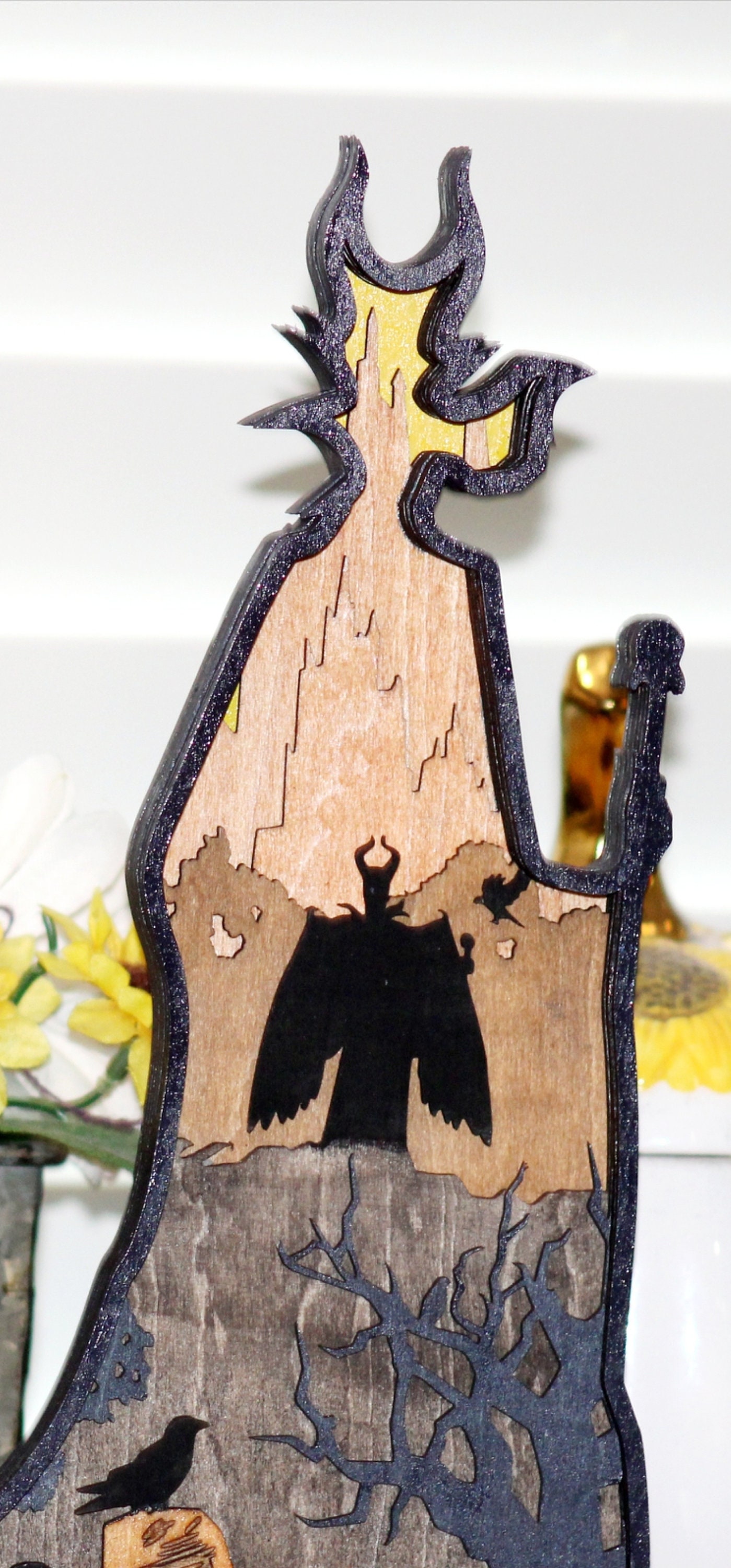 Maleficent / Custom Engraved / 3D Design / Multi Layered / - Etsy