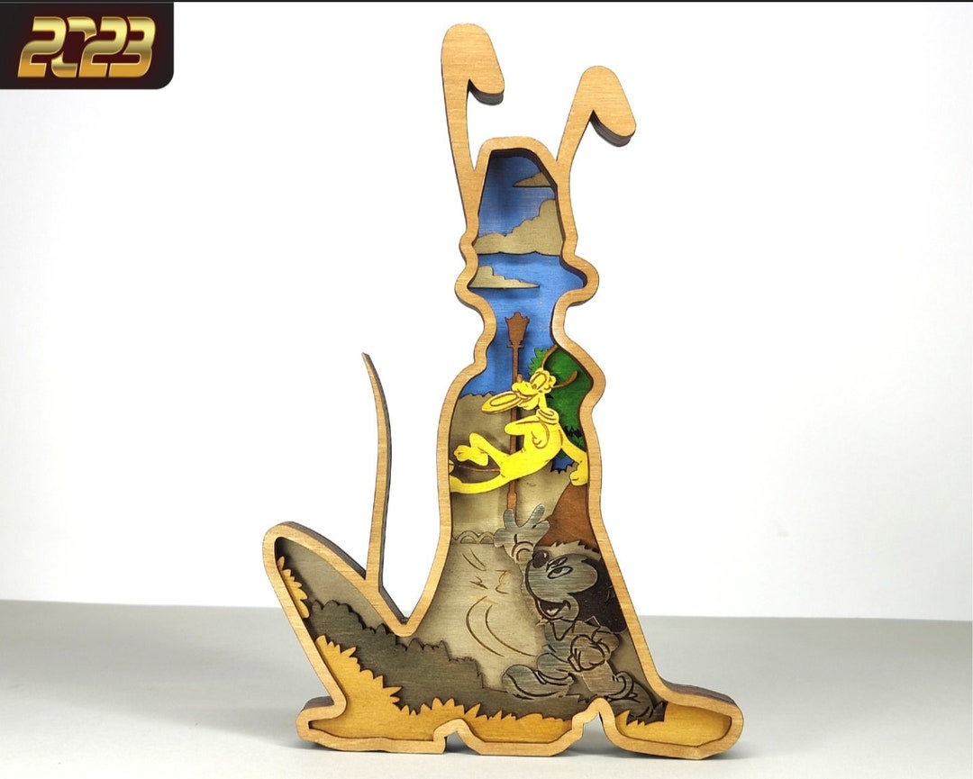 Pluto Statue / 3D Design / Laser Engraved / Multi Layered - Etsy