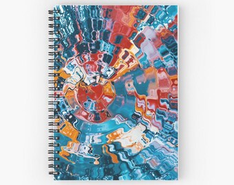 Dichromatic Ocean - Abstract Fluid Art Print Notebook - Etsy
