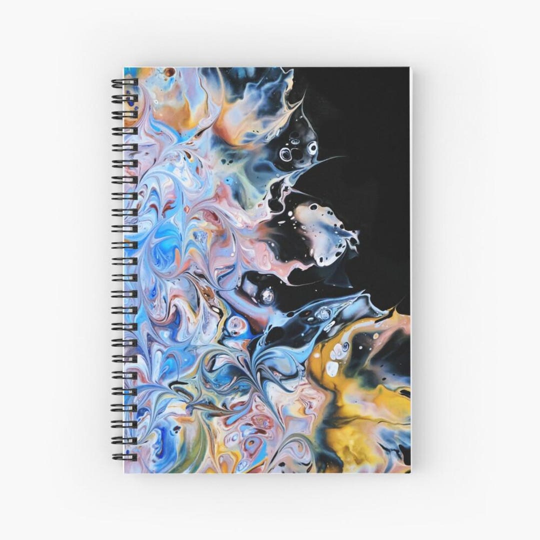 Looking Glass - Abstract Fluid Art Print Notebook - Etsy