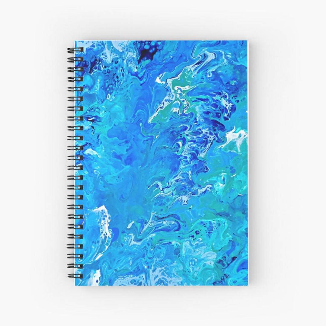 Waterworks - Abstract Fluid Art Print Notebook - Etsy