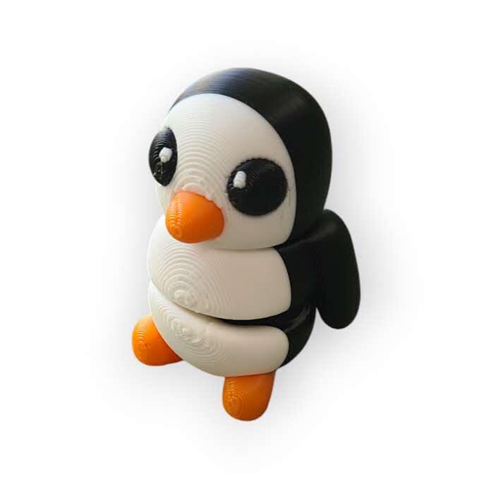 Adorable 3D Printed Penguin Fidget Toy - Stress Relief, Cute Desk ...