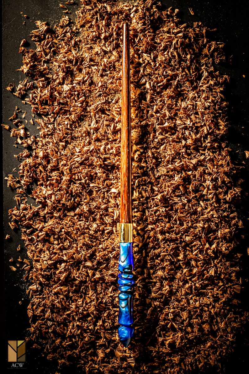 Unique Wooden Wizarding Wand Handmade Resin Premium - Etsy