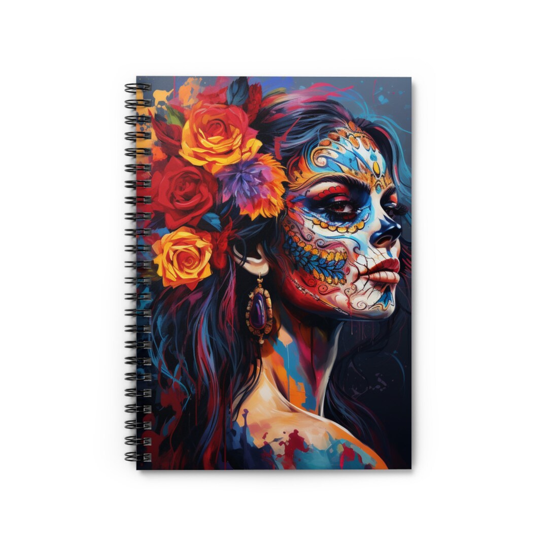 La Catrina Themed Halloween Inspired Spiral Notebook Ruled Line - Etsy