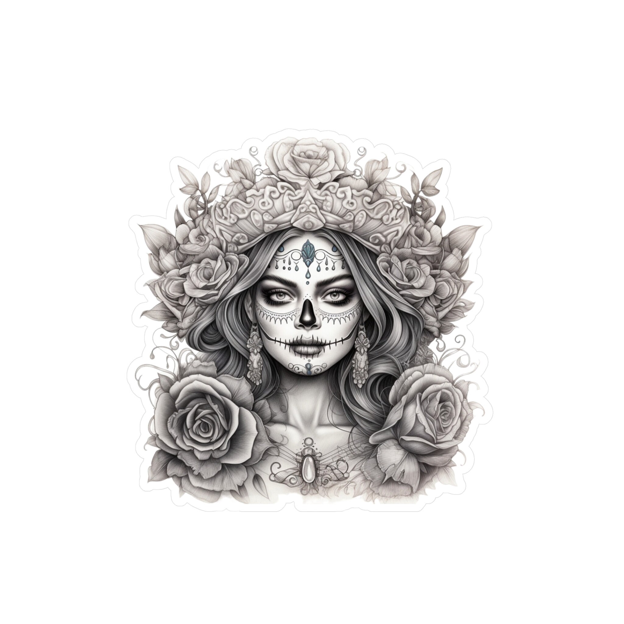 La Catrina Inspired Decals for the Day of the Dead and Halloween Lovers ...